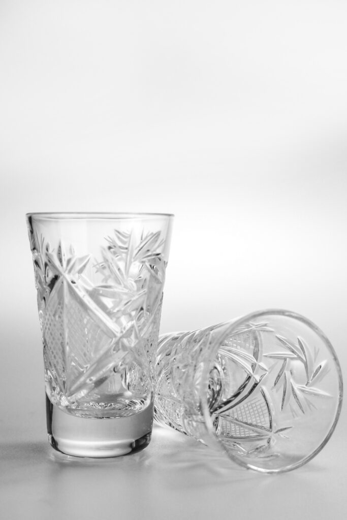 Luxury Crystal Vodka Glasses Handmade 6 pcs. SKYE III - Niemen Crystal